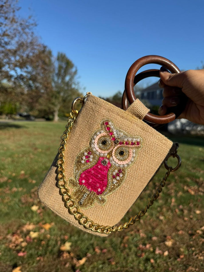 Pink Hoot Bucket Bag – Alankaar